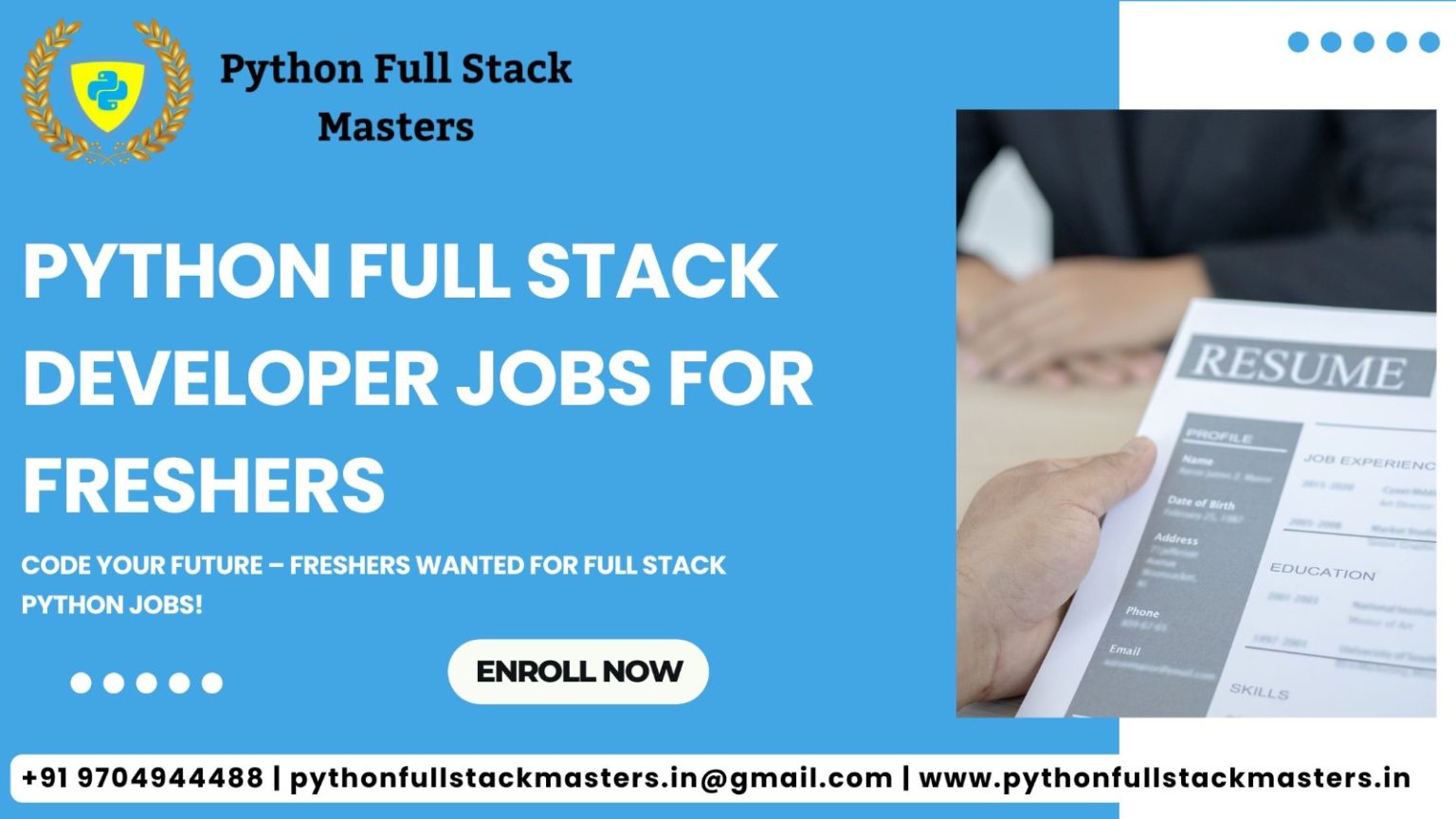 Python Full stack Developer Jobs For Freshers -2025